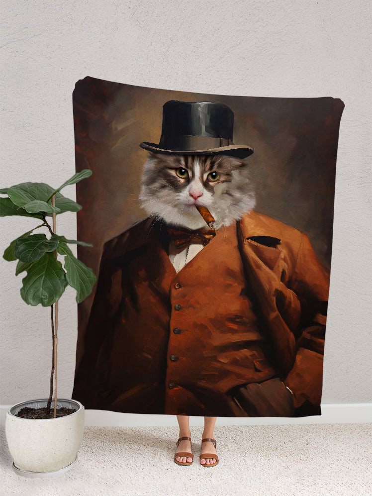 The Mobster - Custom Pet Blanket | NextGenPaws – NextGenPaws Pet Portraits
